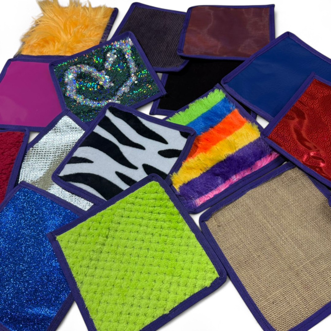 Tapetes con Texturas 16 Piezas – Sensorial, Estimulación, Juego - Caracol